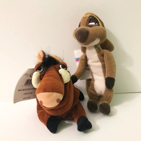 Toys | Disney Store Lion King 8 Inch Timon Pumbaa Bean Bag Plush Dolls ...
